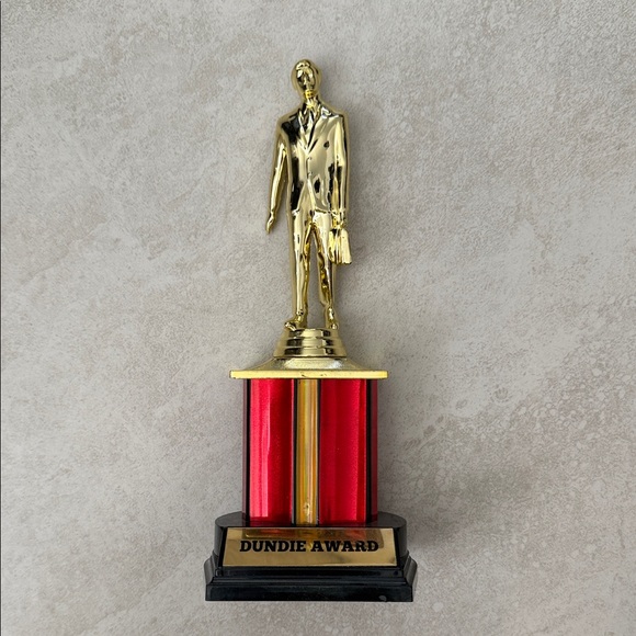 Spencer's | Art | Gold And Red Dundie Award Trophy The Office | Poshmark